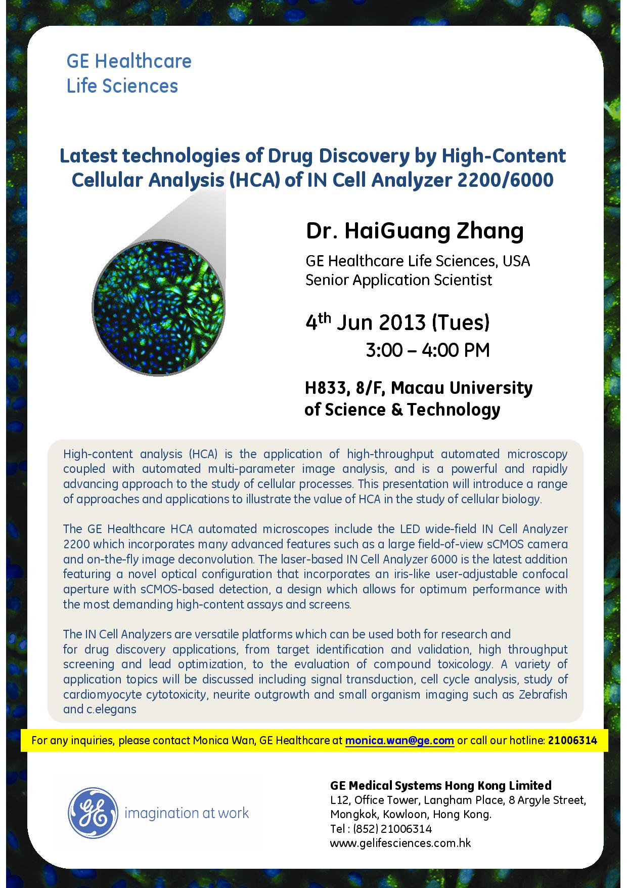 Latest technologies of drug discovery by high-content cellular analysis ...