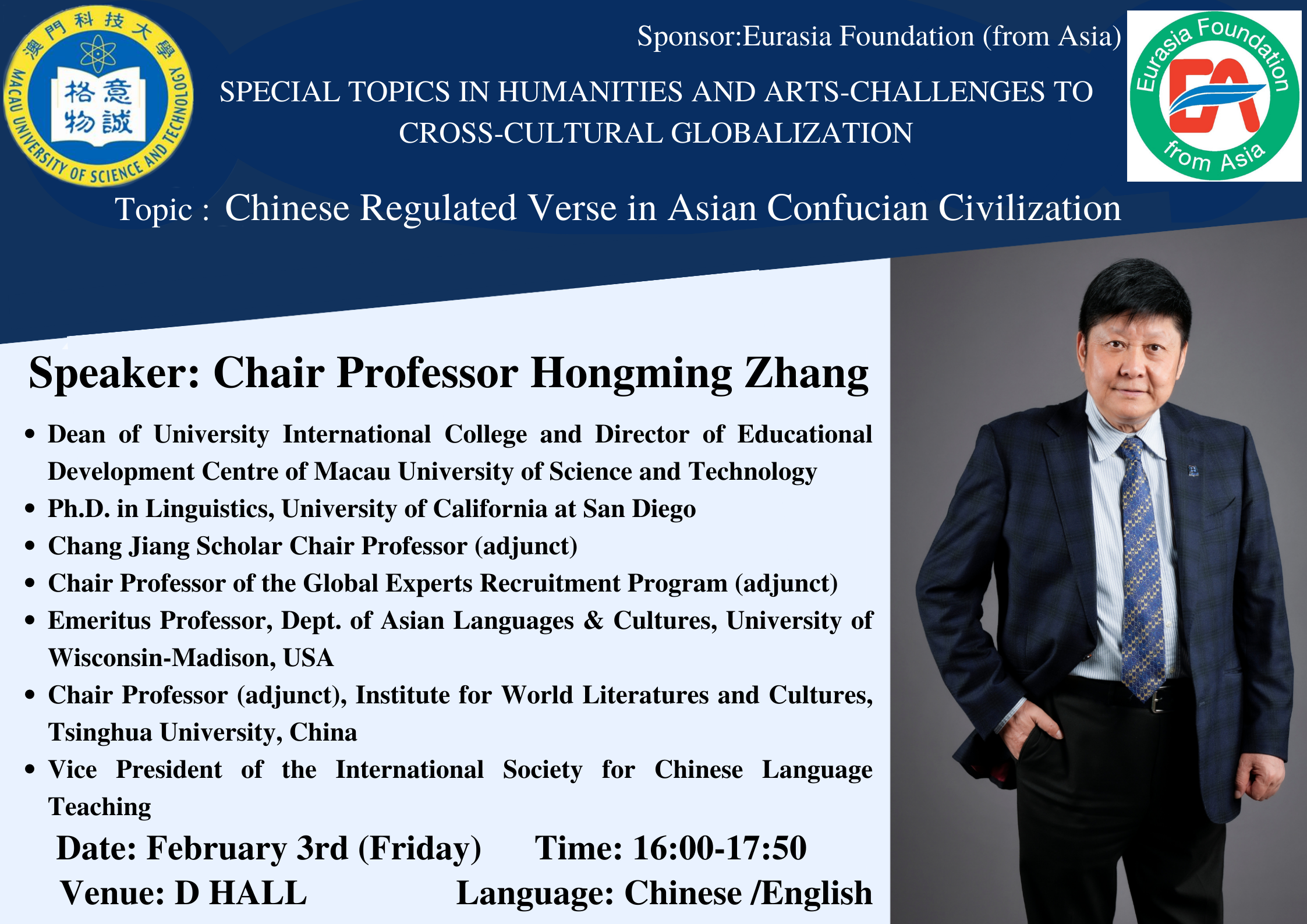 SPECIAL TOPICS IN HUMANITIES AND ARTS: CHALLENGES TO CROSS-CULTURAL GLOBALIZATION-Chair ...